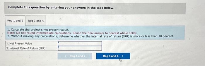 Solved E11-3 (Algo) Calculating Net Present Value, Internal | Chegg.com