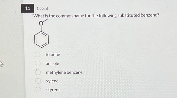 Solved What is the common name for the following substituted | Chegg.com