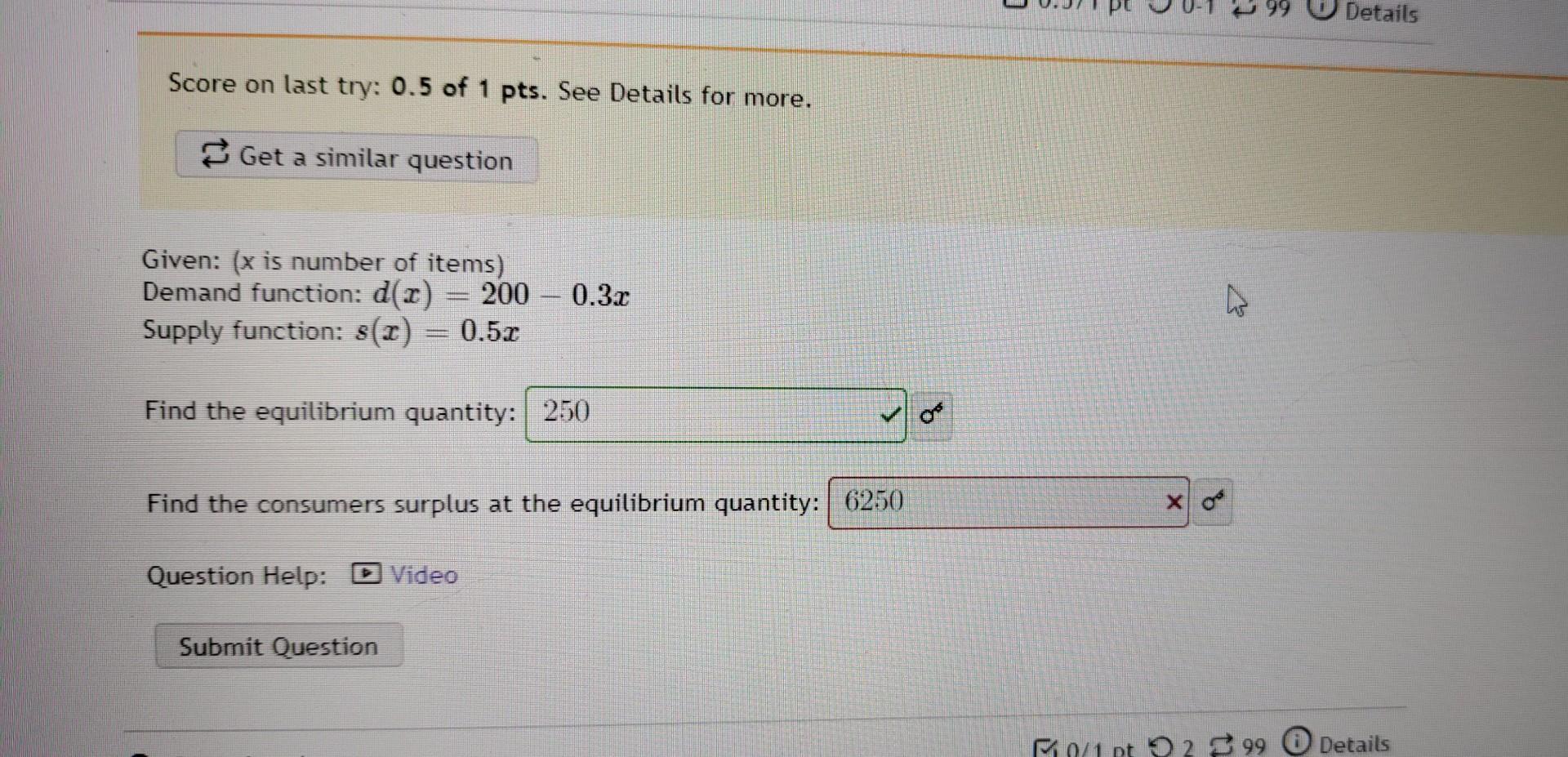 Solved Given: ( x is number of items) Demand function: | Chegg.com