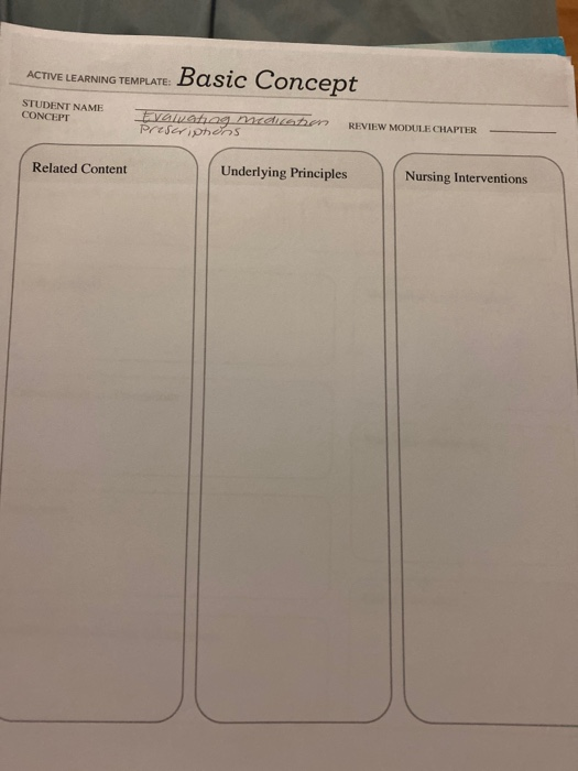 Solved ACTIVE LEARNING TEMPLATE: Basic Concept STUDENT NAME | Chegg.com