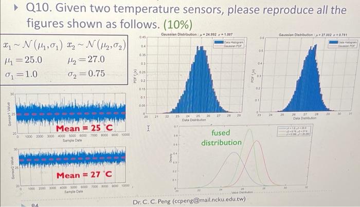 Solved Q10. Given two temperature sensors, please reproduce | Chegg.com