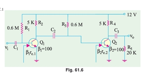 Solved For the two-stage RC-coupled low-level audio | Chegg.com