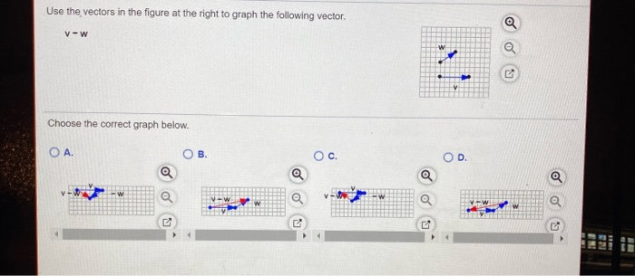 Solved Use the vectors in the figure at the right to graph | Chegg.com