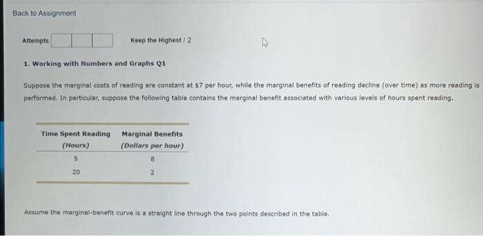 Solved 1. Working with Numbers and Graphs Q1 Suppose the | Chegg.com