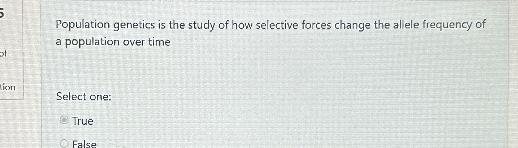Solved Population genetics is the study of how selective | Chegg.com