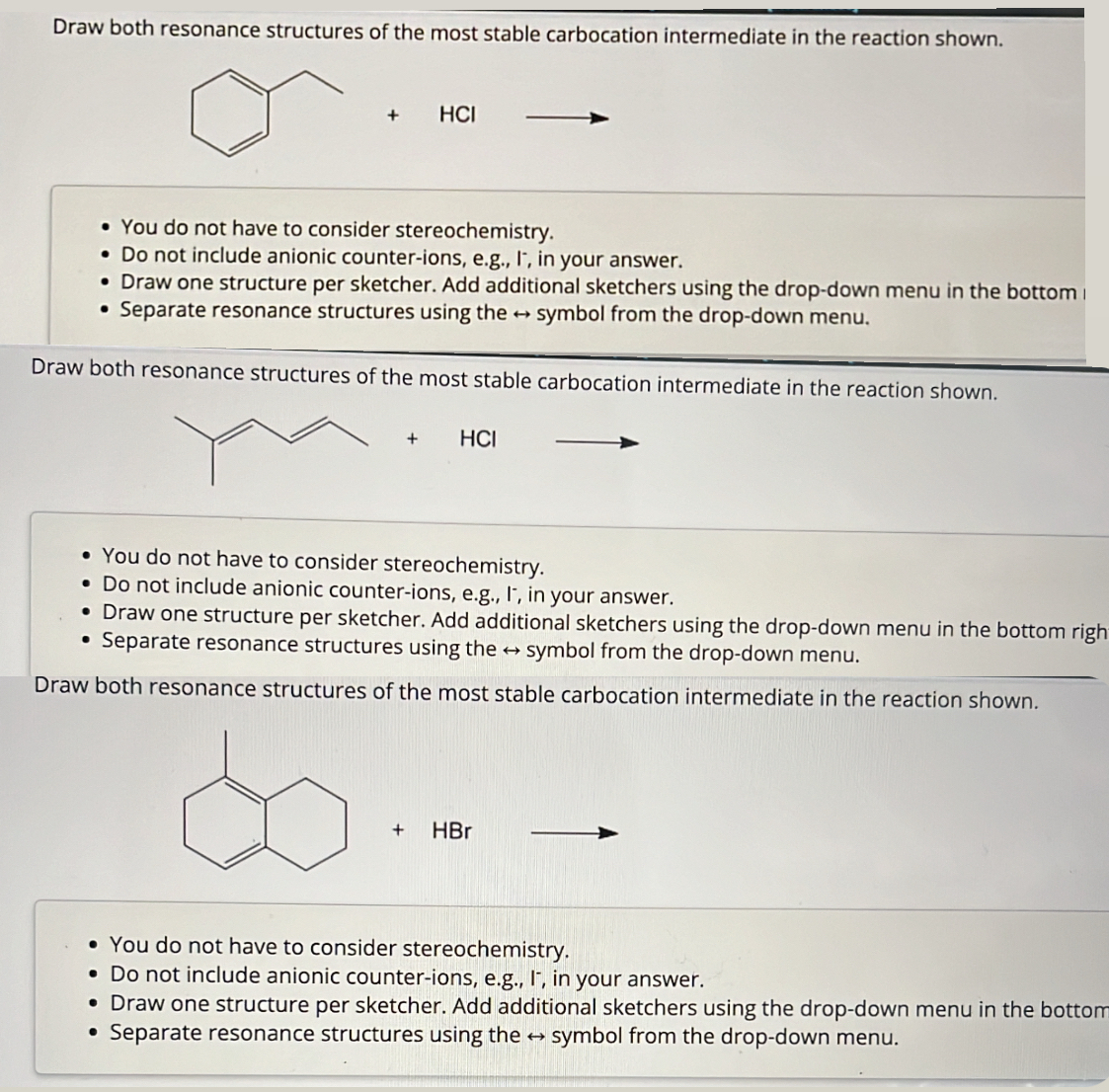 Solved Draw both resonance structures of the most stable | Chegg.com