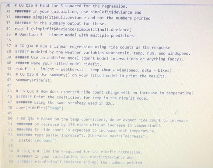 Solved 1 \# CG QO \# Read the data file bikeshare.csv into R | Chegg.com