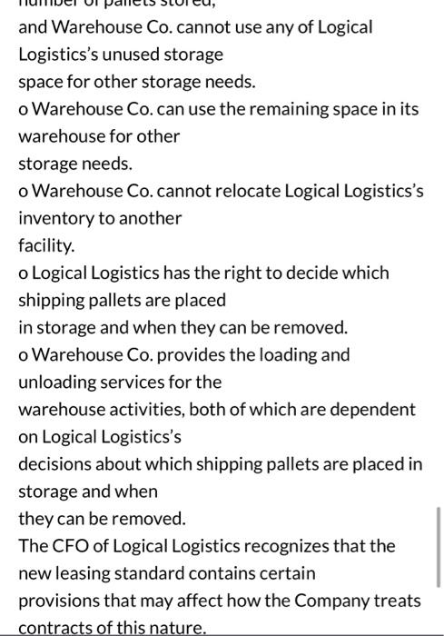 Solved 1. Determine whether each of Logical Logistics's | Chegg.com