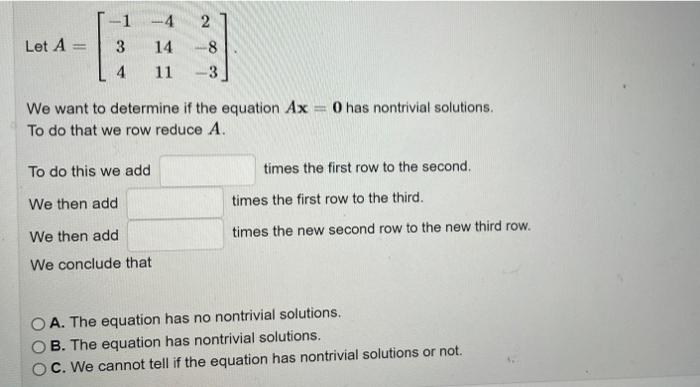 Solved (8 points) How many free variables does each | Chegg.com
