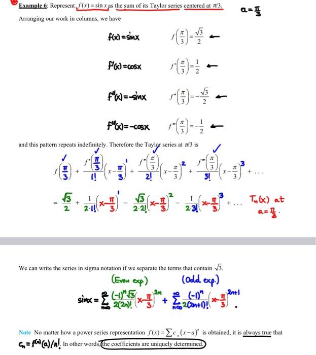 Solved Represent f(x) = cosx as the sum of its Taylor series | Chegg.com