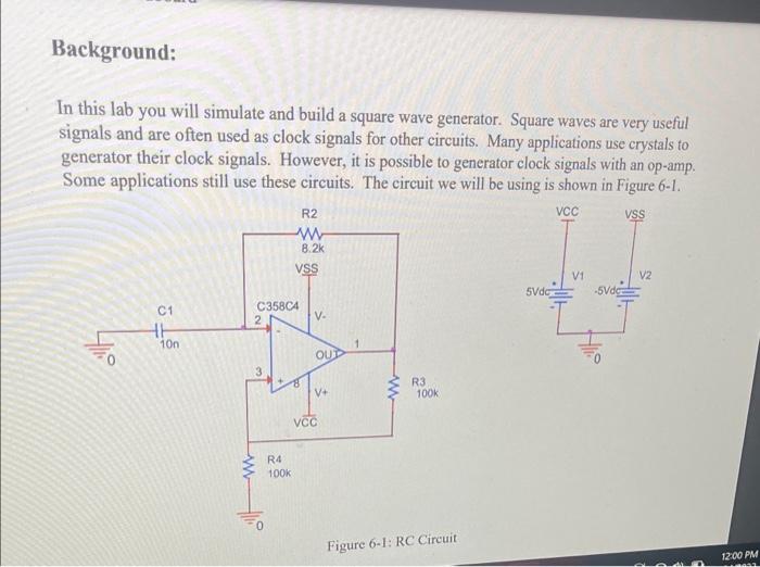 In this lab you will simulate and build a square wave | Chegg.com