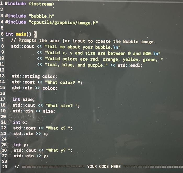 In this problem, you will use the Bubble class to | Chegg.com