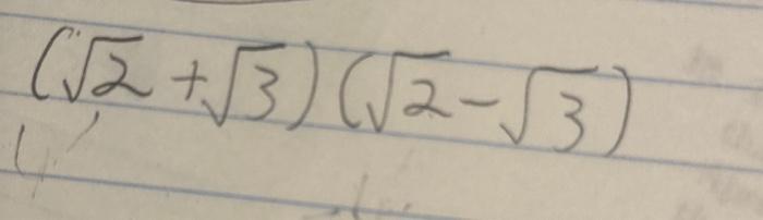 Solved (2+3)(2−3) | Chegg.com