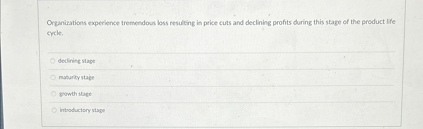 Solved Organizations experience tremendous loss resulting in | Chegg.com