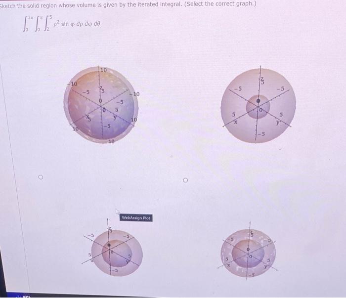 Solved Sketch the solid region whose volume is given by the | Chegg.com