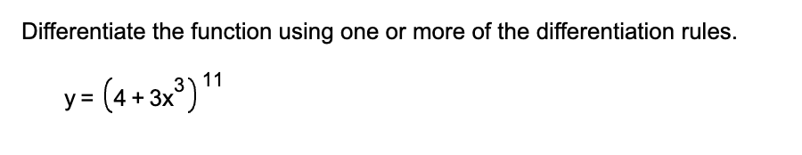 Solved Differentiate the function using one or more of the | Chegg.com