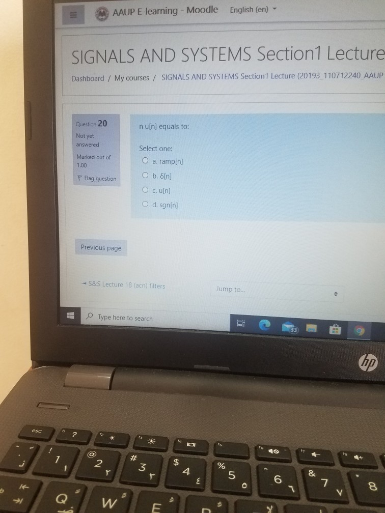 Solved AAUP E-learning - Moodle English (en) SIGNALS AND | Chegg.com