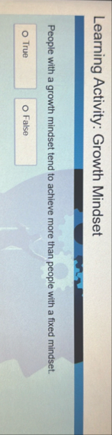 Solved Learning Activity: Growth MindsetPeople with a growth | Chegg.com