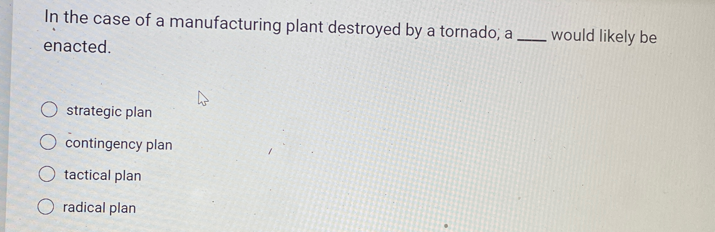 Solved In the case of a manufacturing plant destroyed by a | Chegg.com