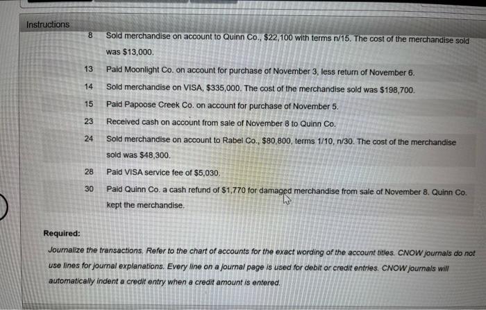 Solved Journalize the transactions. Refer to the chart of | Chegg.com