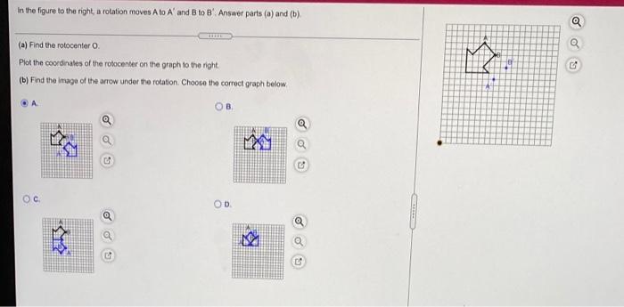Solved in the figure to the right, a rotation moves Ato A | Chegg.com