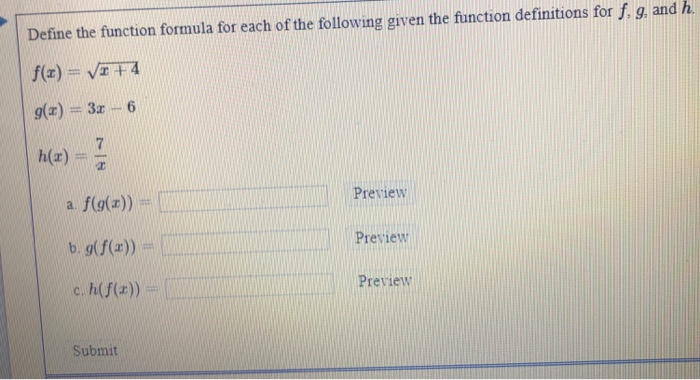 Solved Given the graphs of the functions, f and g, evaluate | Chegg.com