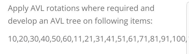 Solved Apply AVL rotations where required and develop an AVL | Chegg.com