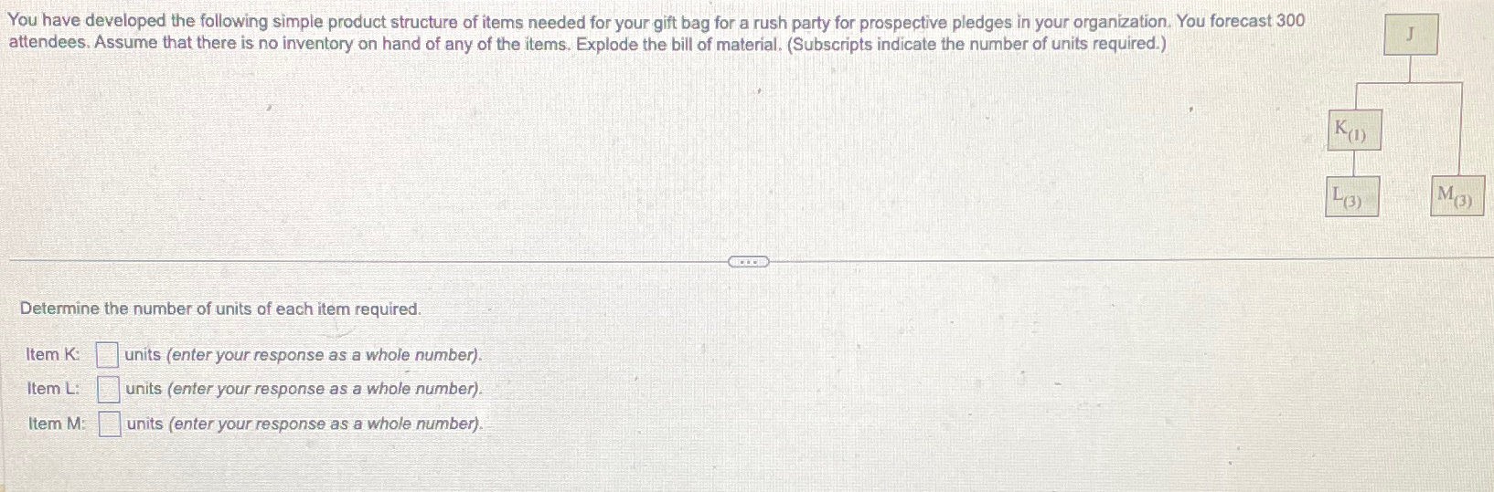Solved You have developed the following simple product | Chegg.com