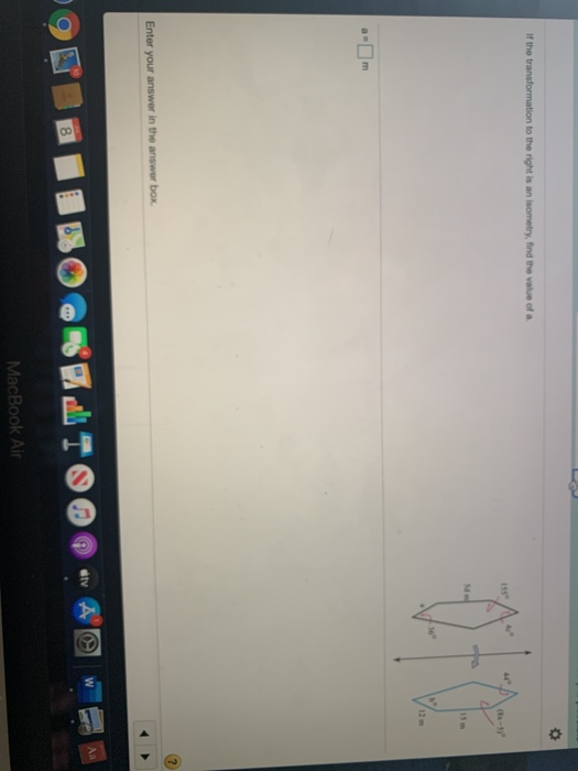 Solved If the transformation to the right is an isometry | Chegg.com