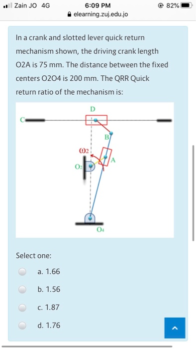 Solved Zain JO 4G © 82% 6:09 PM elearning.zuj.edu.jo In a | Chegg.com