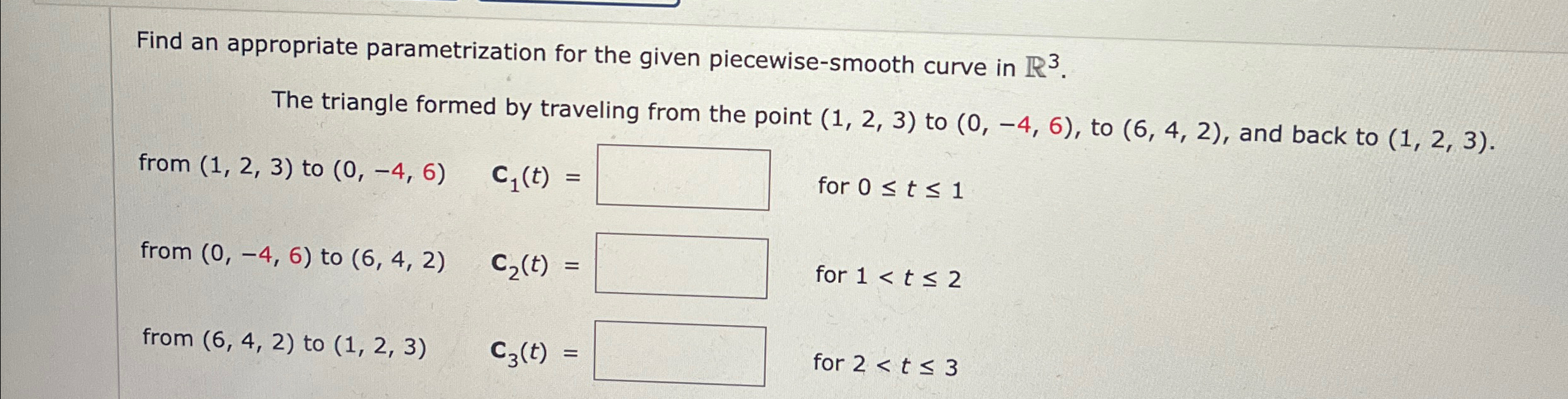Solved Find an appropriate parametrization for the given | Chegg.com