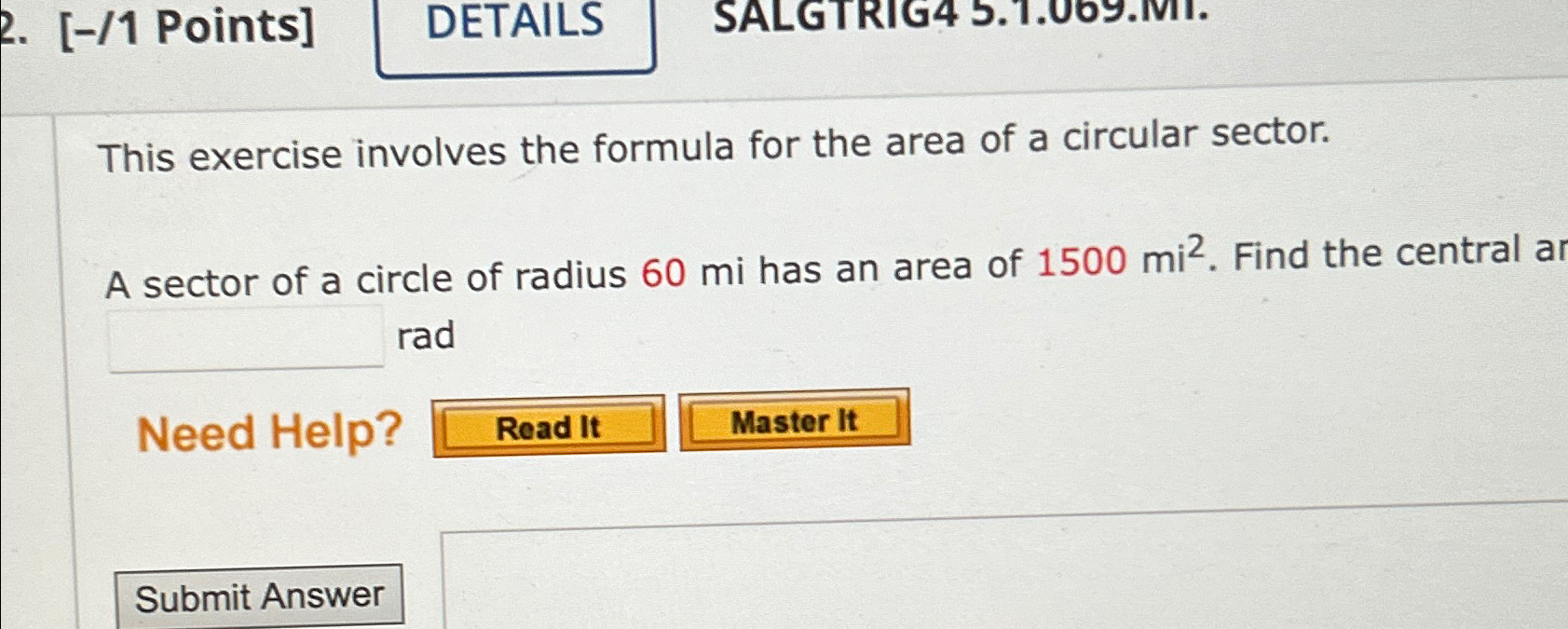 Solved This exercise involves the formula for the area of a | Chegg.com