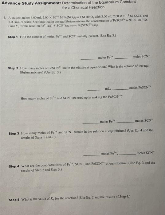 Solved Advance Study Assignment: Determination of the | Chegg.com