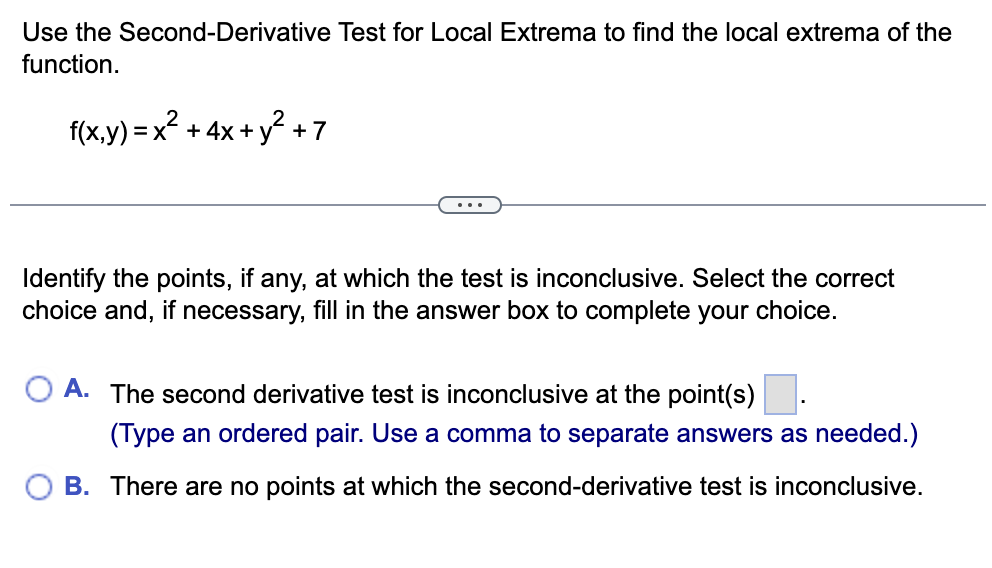 Solved Use the Second-Derivative Test for Local Extrema to | Chegg.com