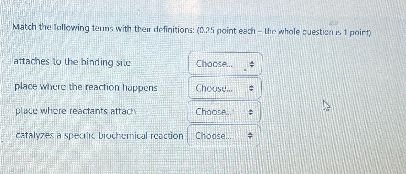 Solved Match the following terms with their definitions: | Chegg.com