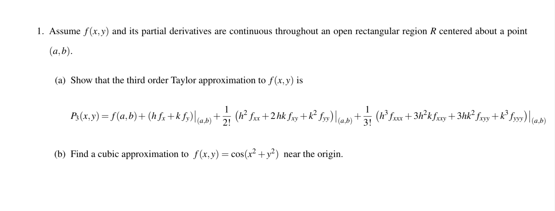Solved Assume f(x,y) ﻿and its partial derivatives are | Chegg.com