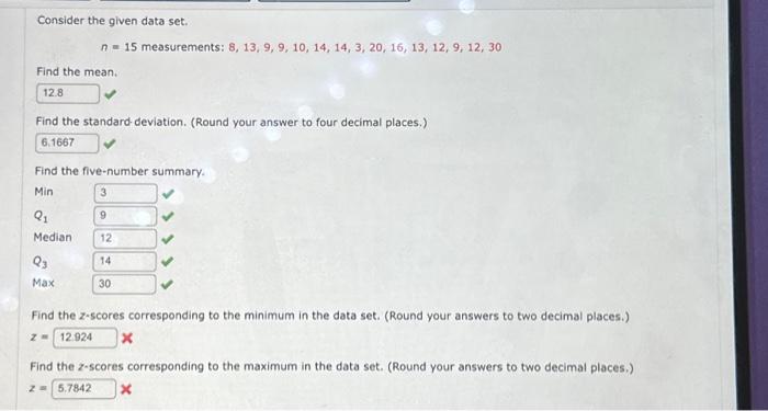 Solved Consider the given data set. Find the mean. 12.8 n = | Chegg.com