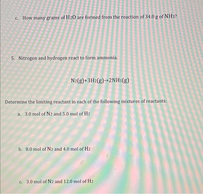 Solved 3. The reaction of hydrogen with oxygen produces | Chegg.com