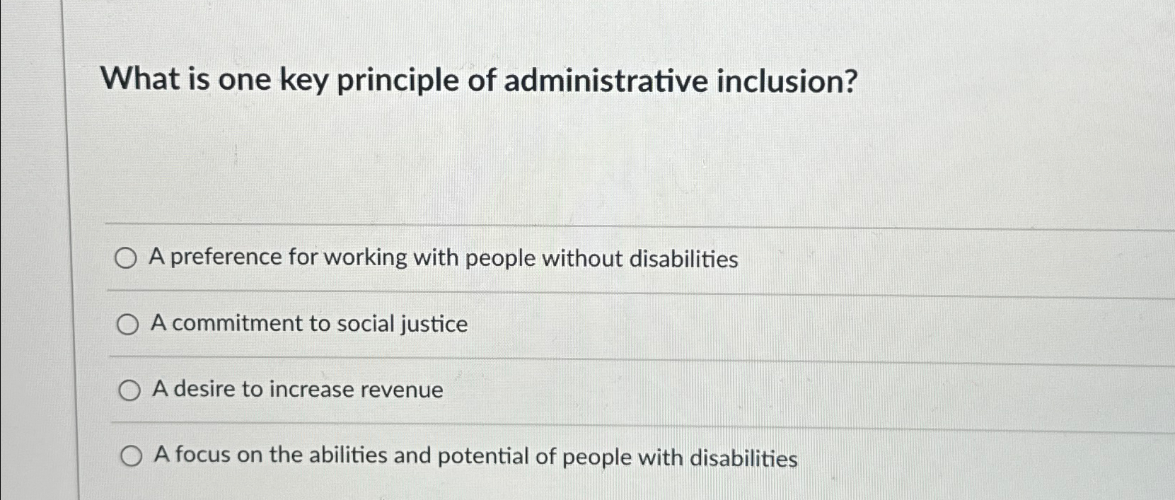 Solved What is one key principle of administrative | Chegg.com