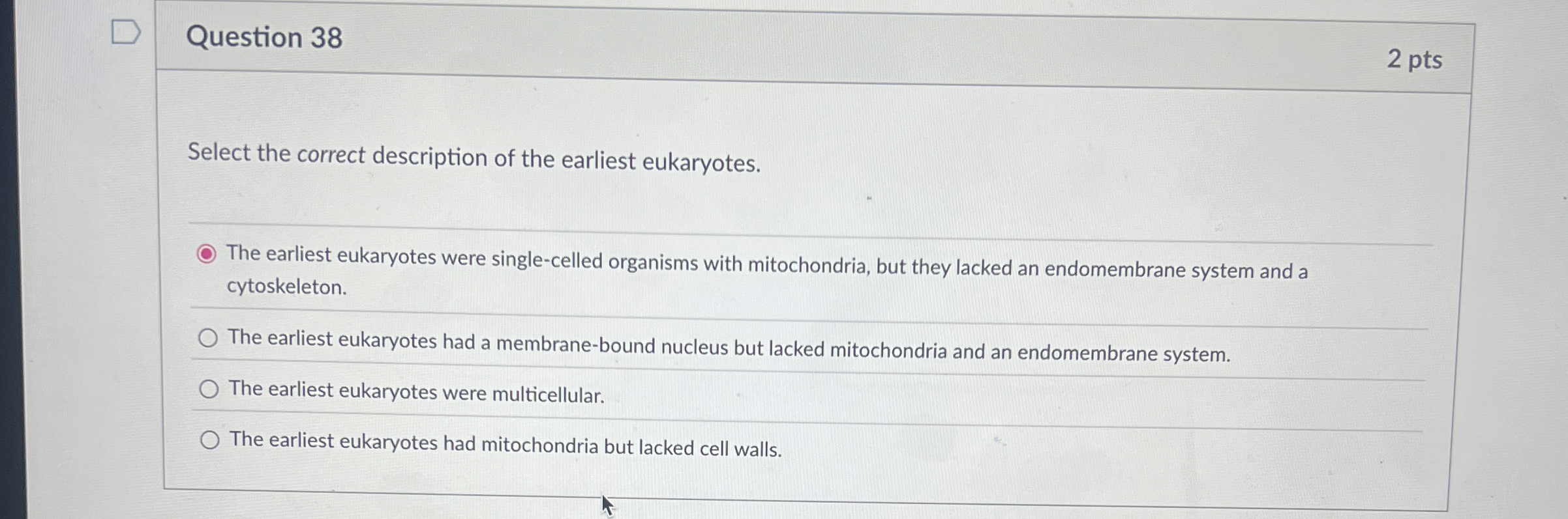 Solved Question 382 ﻿ptsSelect the correct description of | Chegg.com