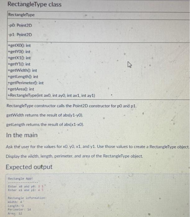 Solved This project will create 2 classes: Point2D and | Chegg.com