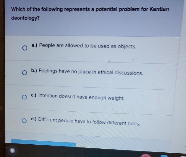 Which of the following represents a potential problem | Chegg.com