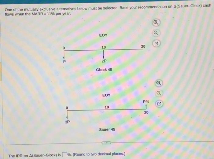 Solved One of the mutually exclusive alternatives below must | Chegg.com