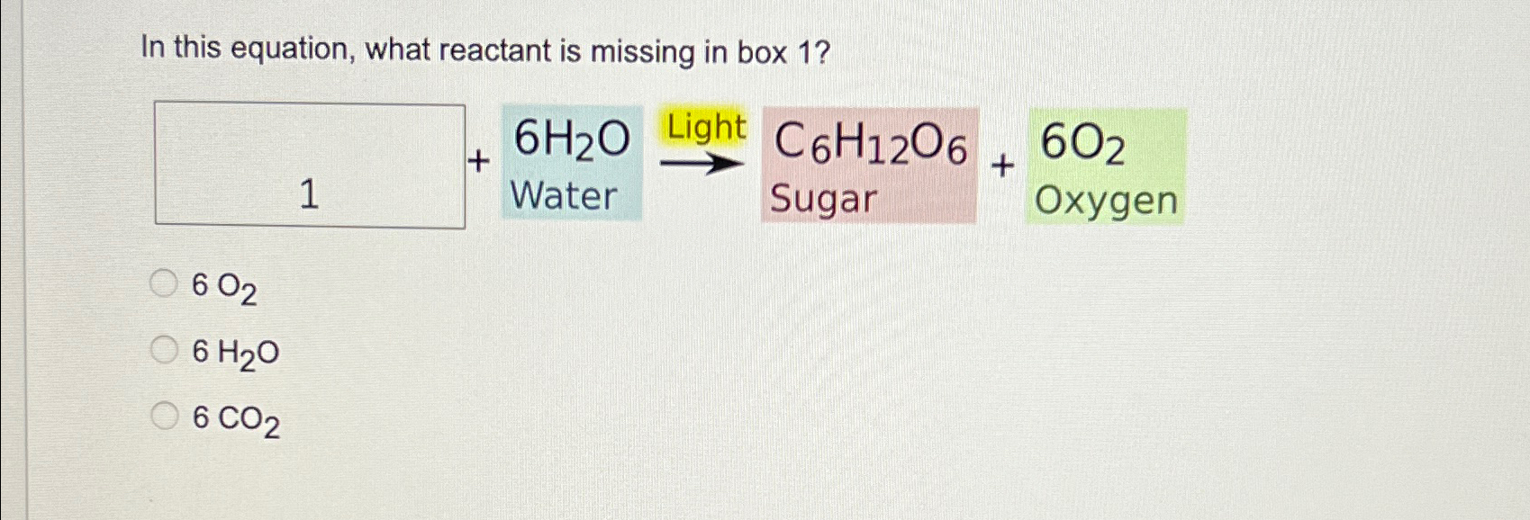 Solved In this equation, what reactant is missing in box | Chegg.com