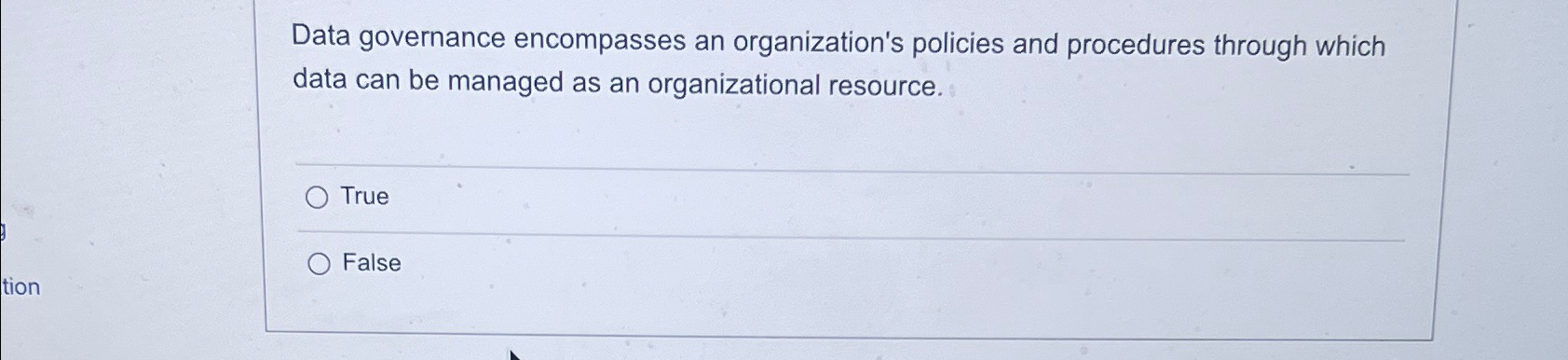 Solved Data governance encompasses an organization's | Chegg.com
