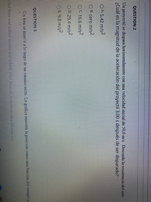 Solved QUESTION 2 Un proyectil se dispara horizontalmente | Chegg.com