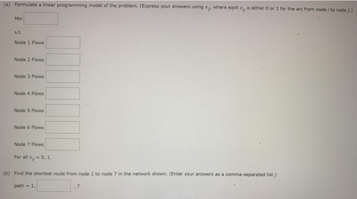 Solved Consider the following transshipment network for | Chegg.com