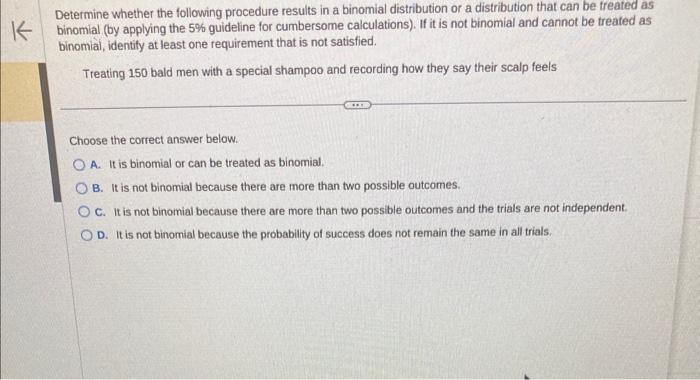 Solved Determine whether the following procedure results in | Chegg.com