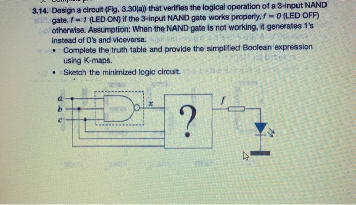 Solved 3.14. Design a circuit (Fig. 3.30(a)) that verifies | Chegg.com