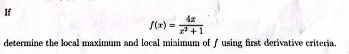 Solved f(x)=x2+14x determine the local maximum and local | Chegg.com
